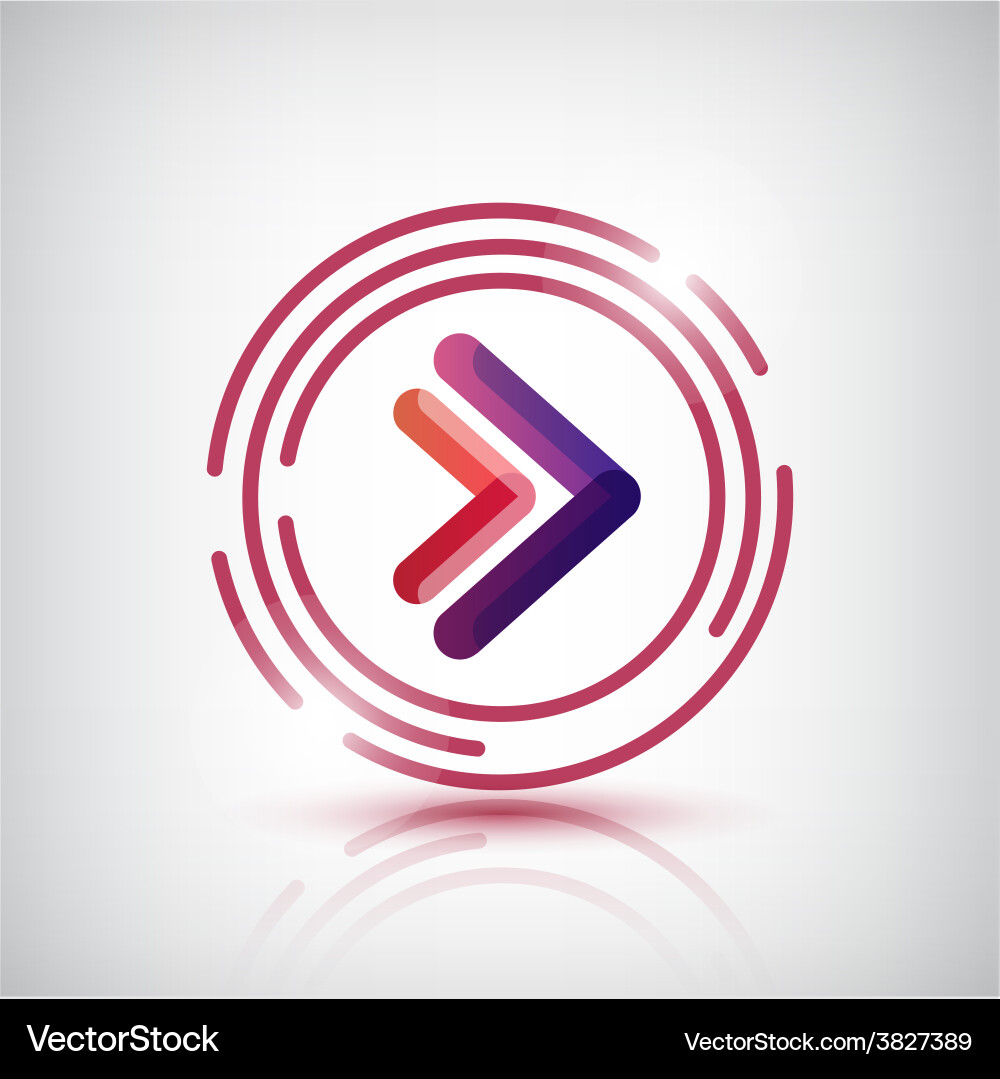 Arrows logo icon isolated Royalty Free Vector Image