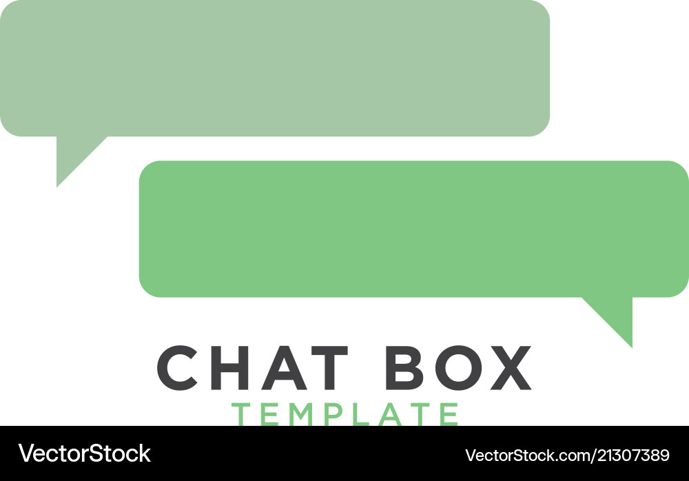 Chat box graphic template Royalty Free Vector Image