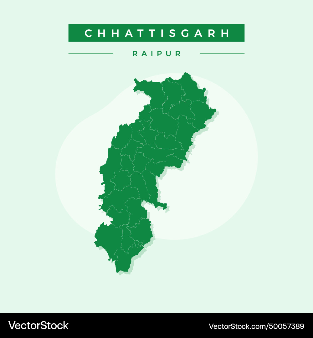 Chhattisgarh map Royalty Free Vector Image - VectorStock