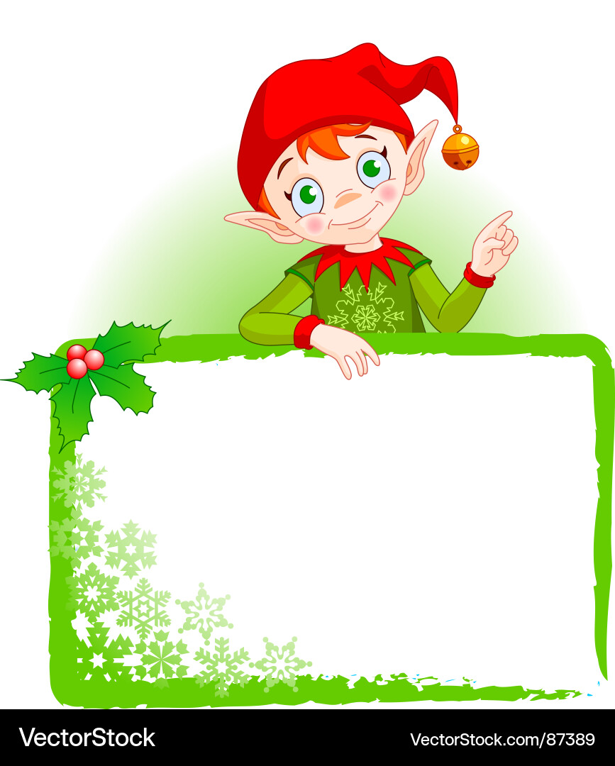 Christmas elf Royalty Free Vector Image - VectorStock