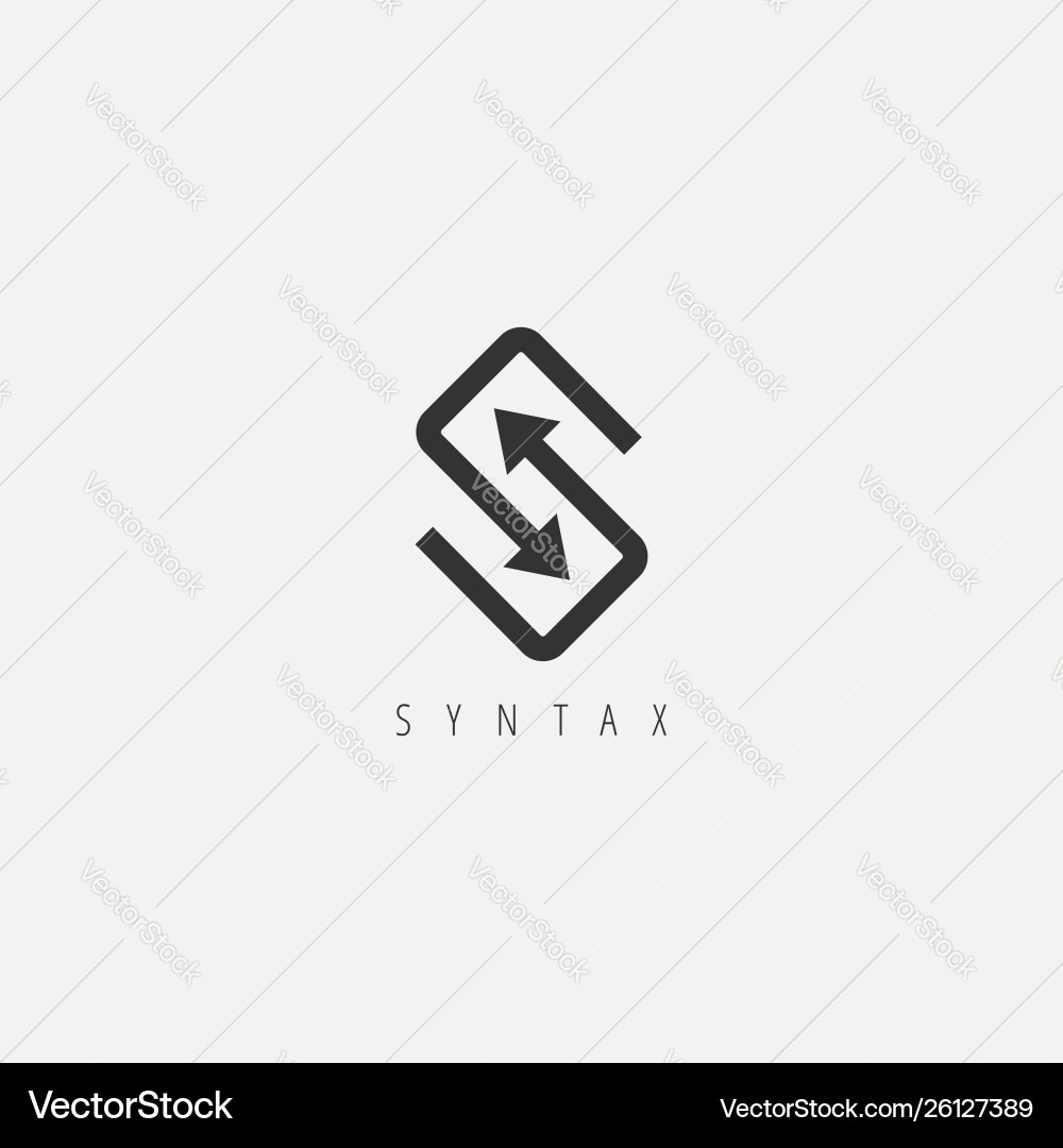 Connection s arrow logo sign symbol icon Vector Image