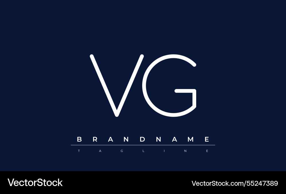Creative vg letter initial logo image Royalty Free Vector