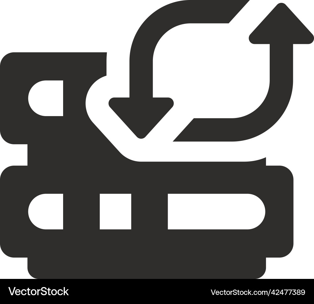 Database server backup icon Royalty Free Vector Image