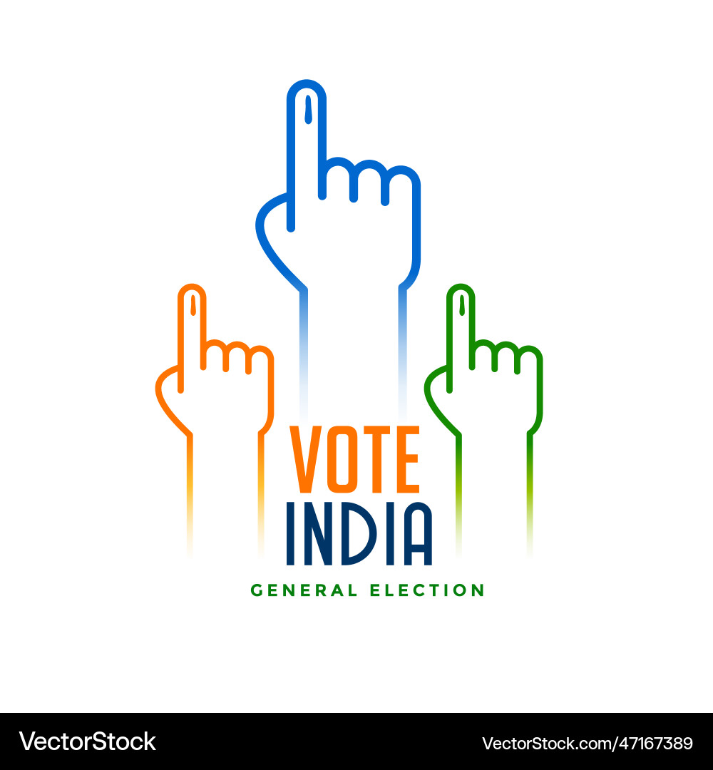 Hand with voting sign for election Royalty Free Vector Image