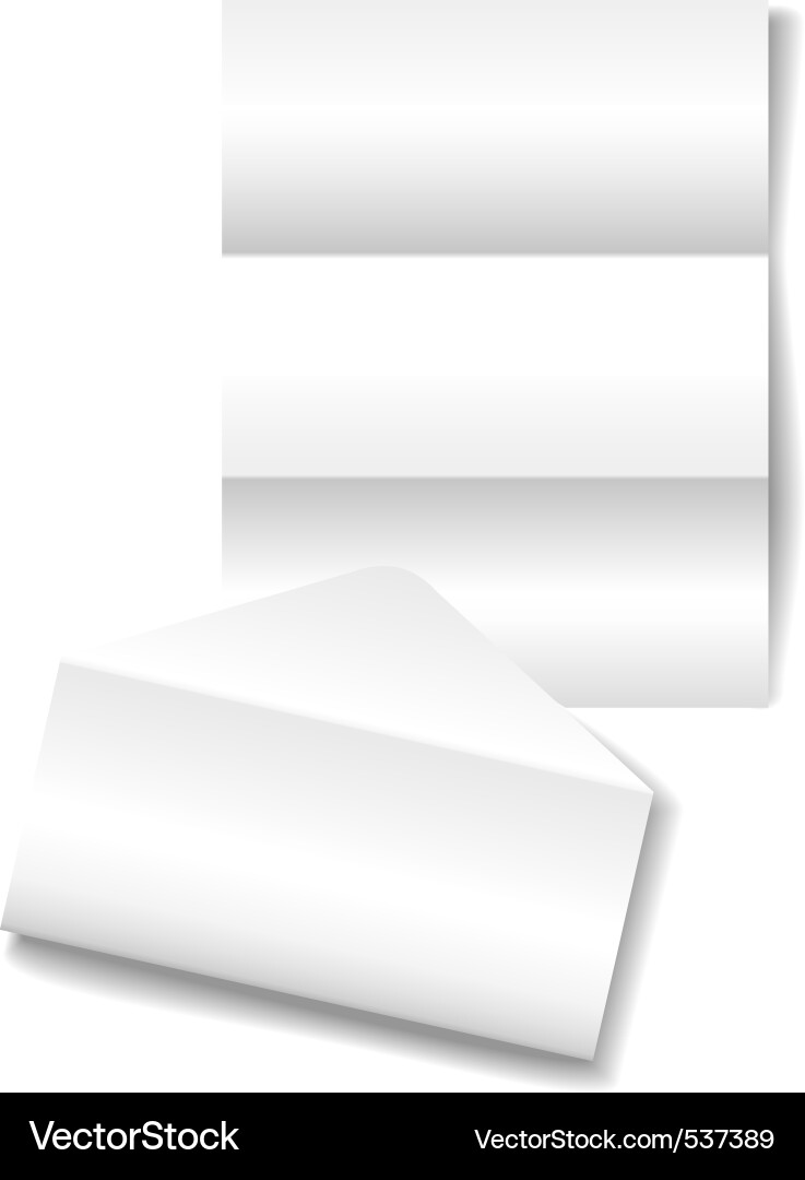Open folded letter Royalty Free Vector Image - VectorStock