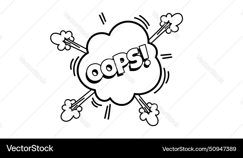 Pow comic bubble sound dialogue speech bubbles Vector Image