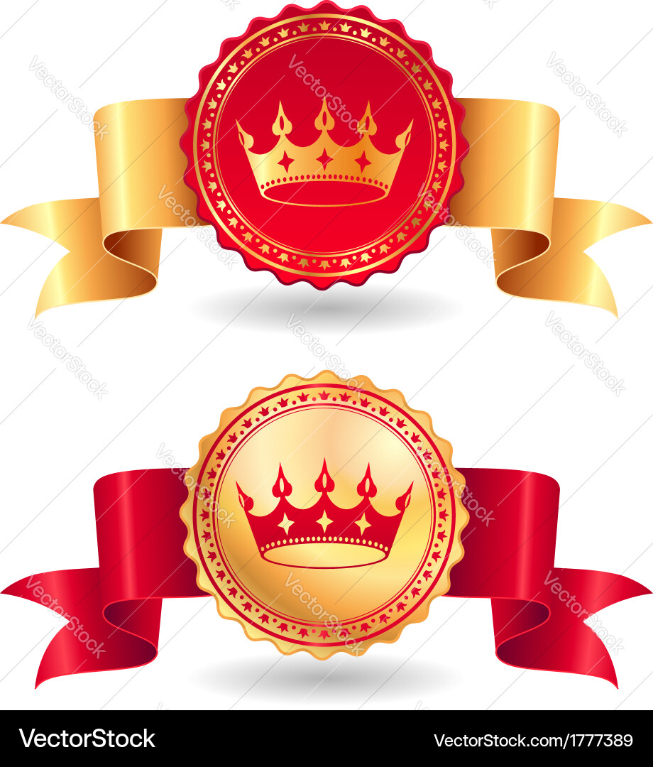 Ribbons royal Royalty Free Vector Image - VectorStock