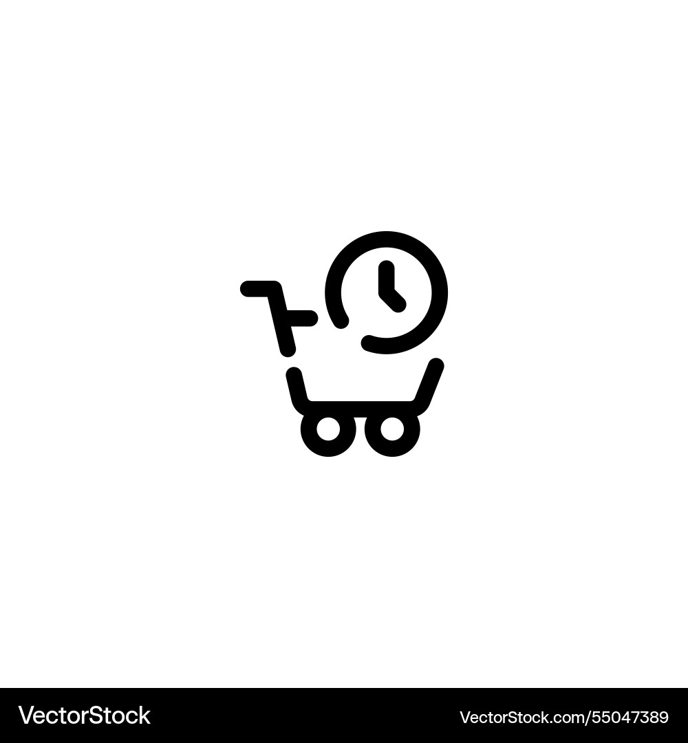 Shopping-incomplete-line-art-icon-template Vector Image