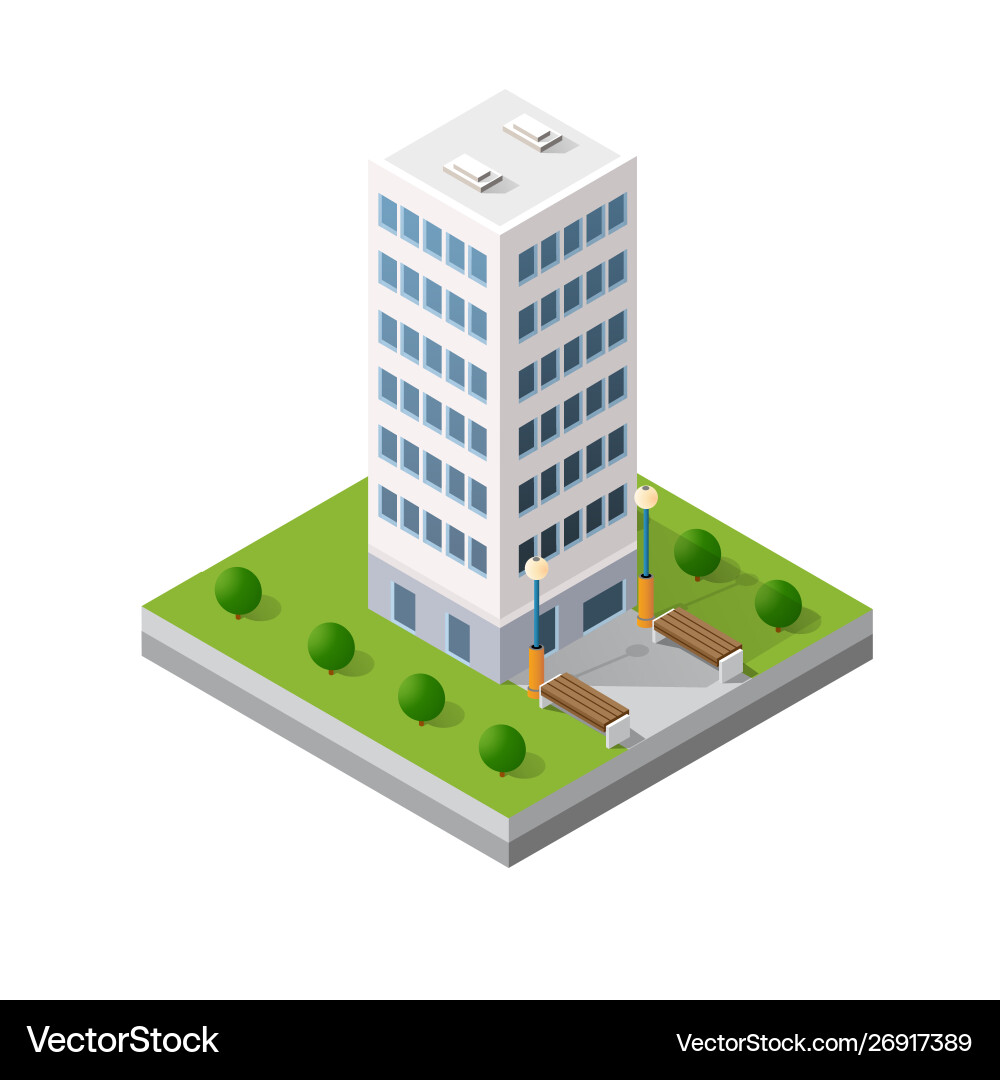 Smart building home Royalty Free Vector Image - VectorStock