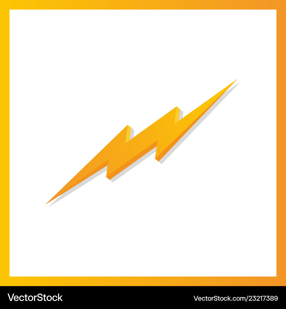 Storm 3d bolt logo template Royalty Free Vector Image