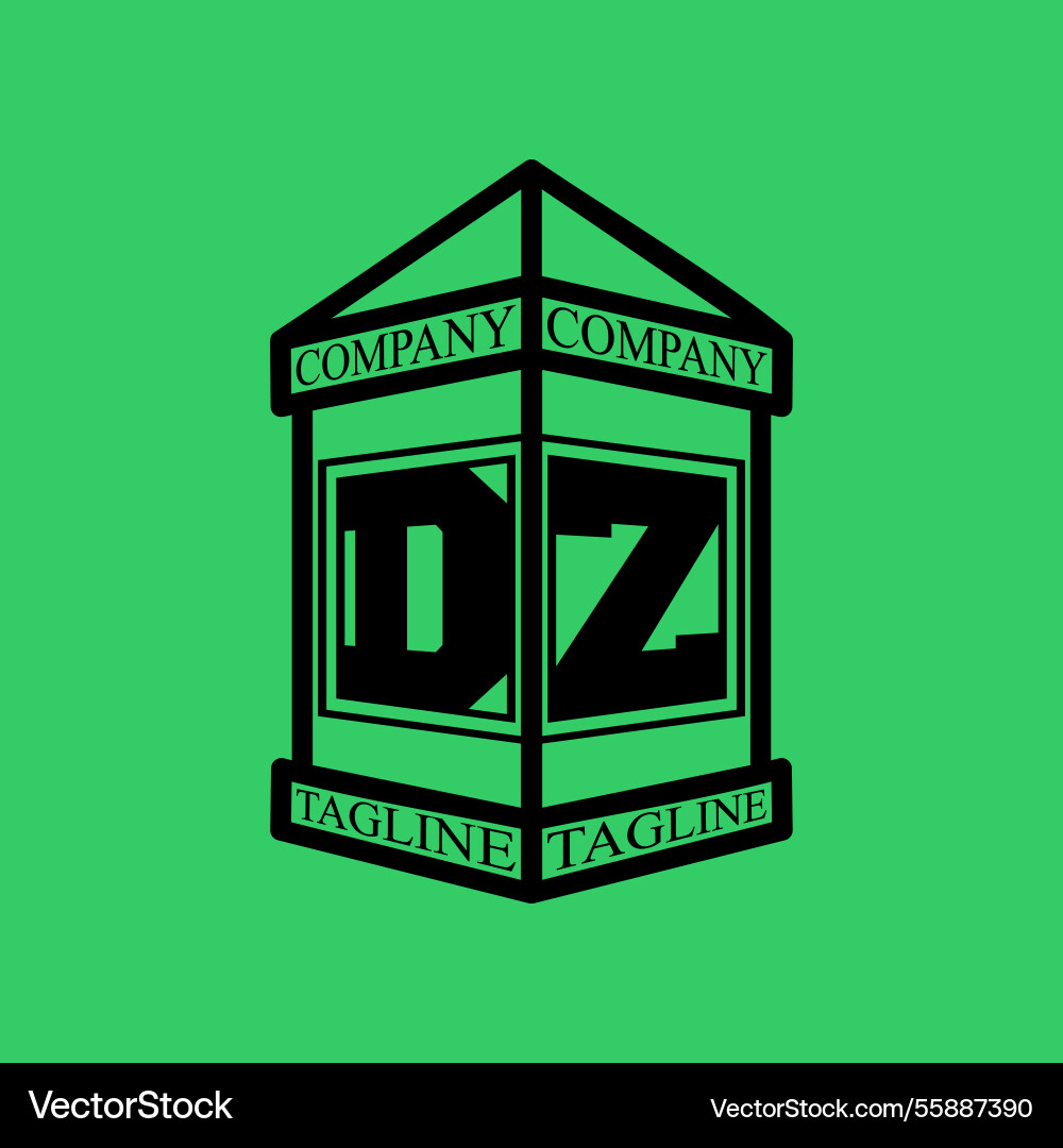 Dz initial house aesthetic logos collection Vector Image