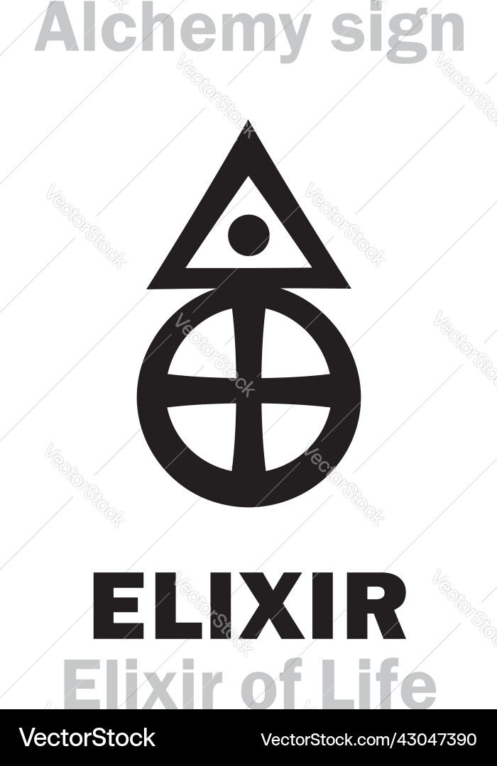 Elixir of Life Alchemy Royalty Free Vector Image