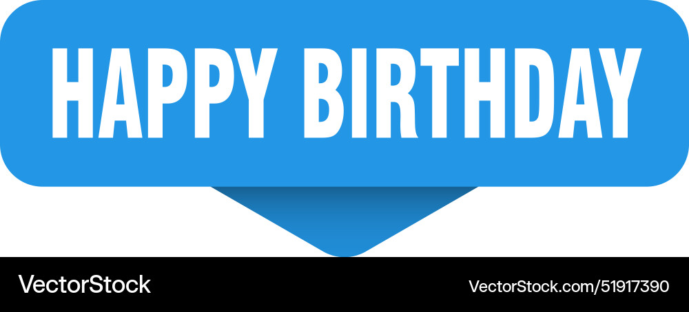 Happy birthday sticker sign Royalty Free Vector Image