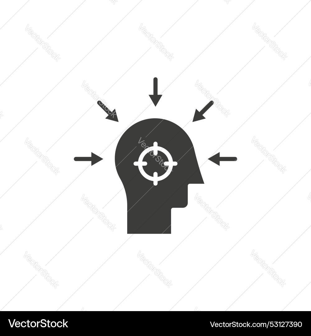 Intention line icon isolated on white background Vector Image