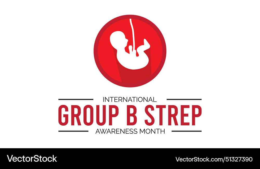 International group b strep awareness month Vector Image