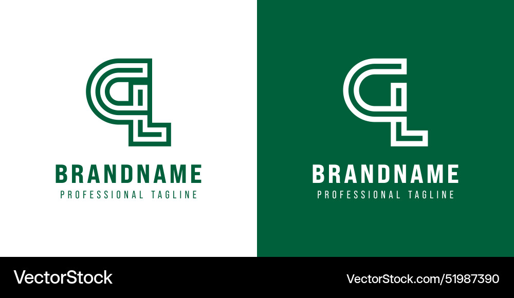 Letters cl monogram logo suitable for any Vector Image