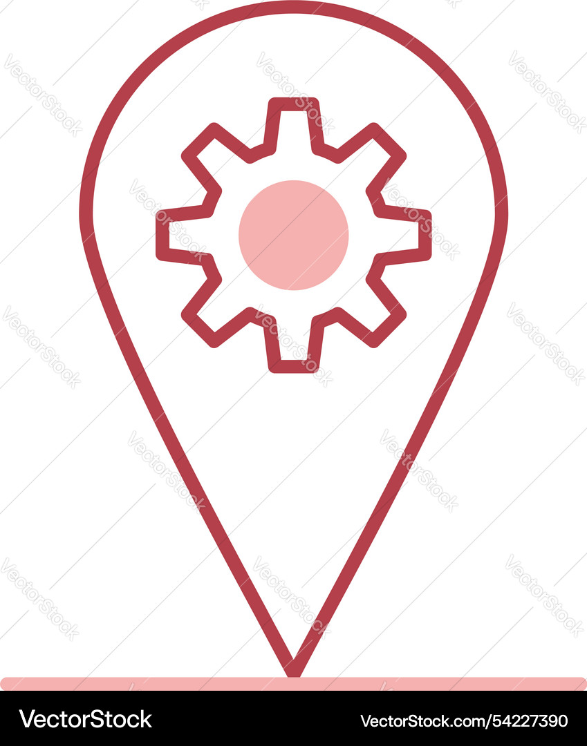 Localization line fill icon Royalty Free Vector Image