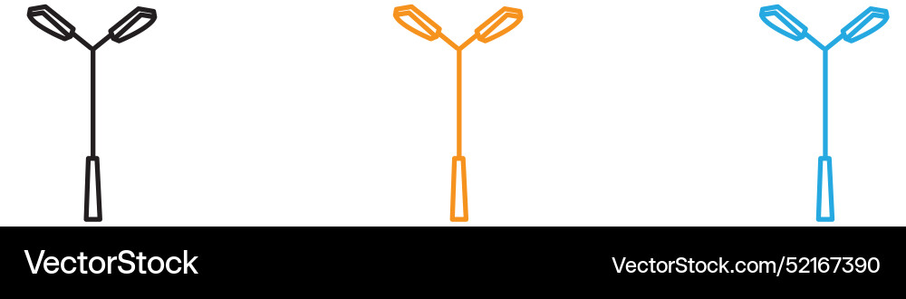 Street lighting icon logo set collection for web Vector Image