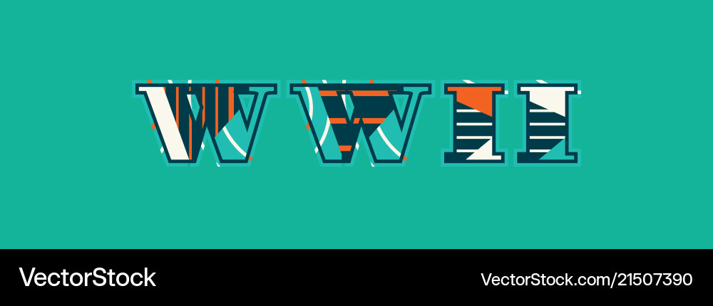 Wwii concept word art Royalty Free Vector Image