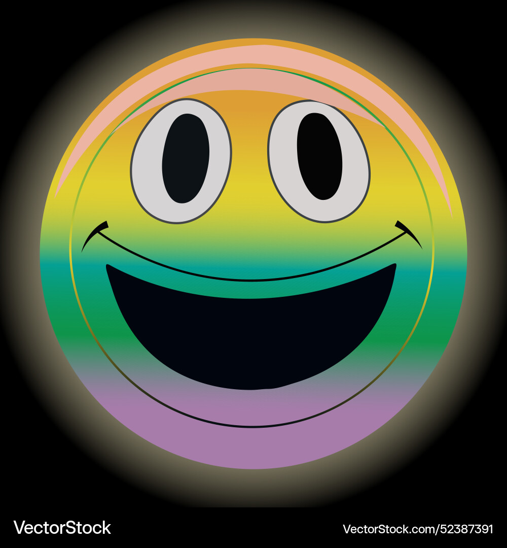 Big smiley colorful head icon Royalty Free Vector Image