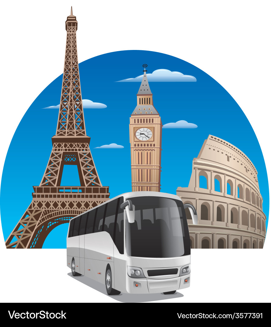 Bus tour Royalty Free Vector Image - VectorStock