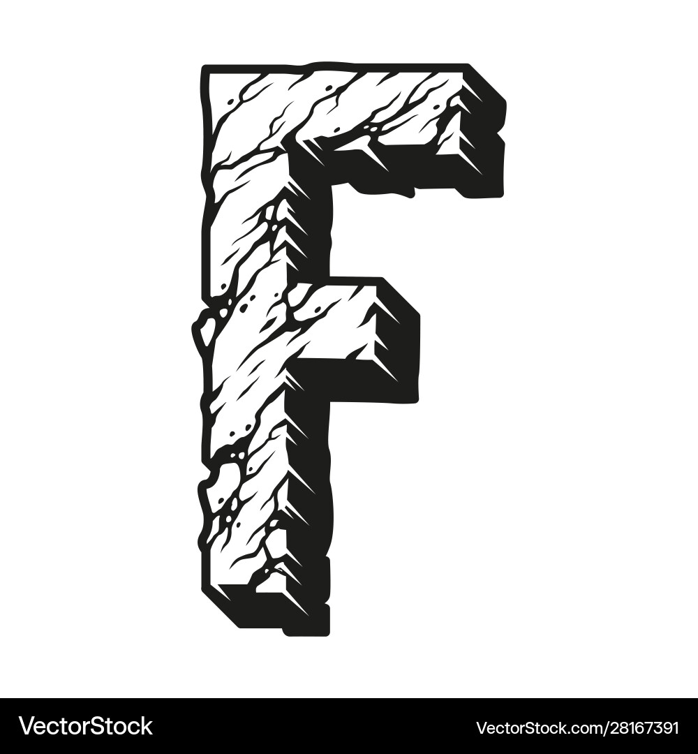 Letter f desert design concept Royalty Free Vector Image