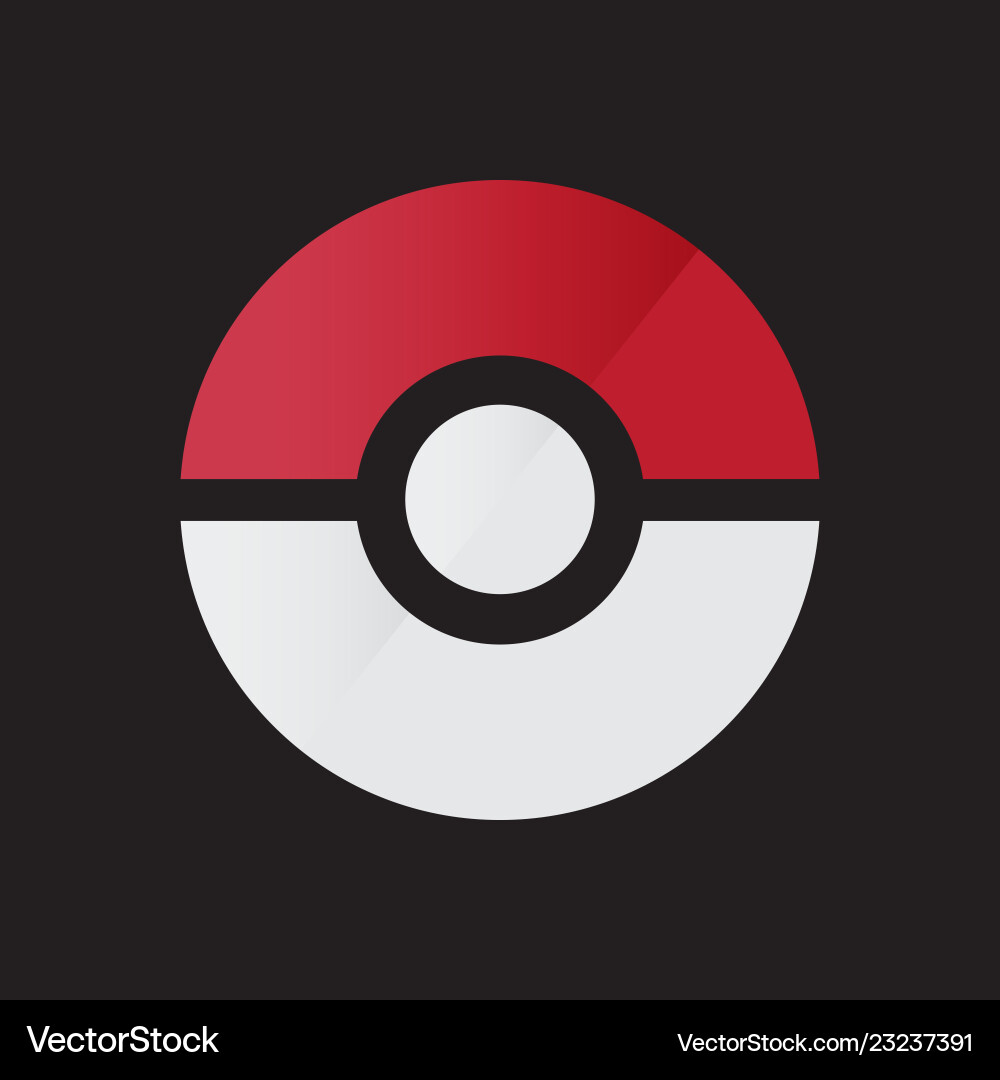 Pokemon logo icon template Royalty Free Vector Image
