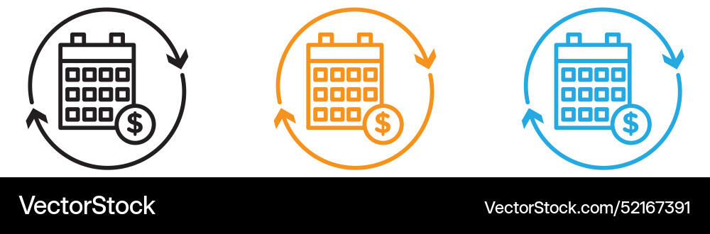 Subscription model icon logo set collection Vector Image