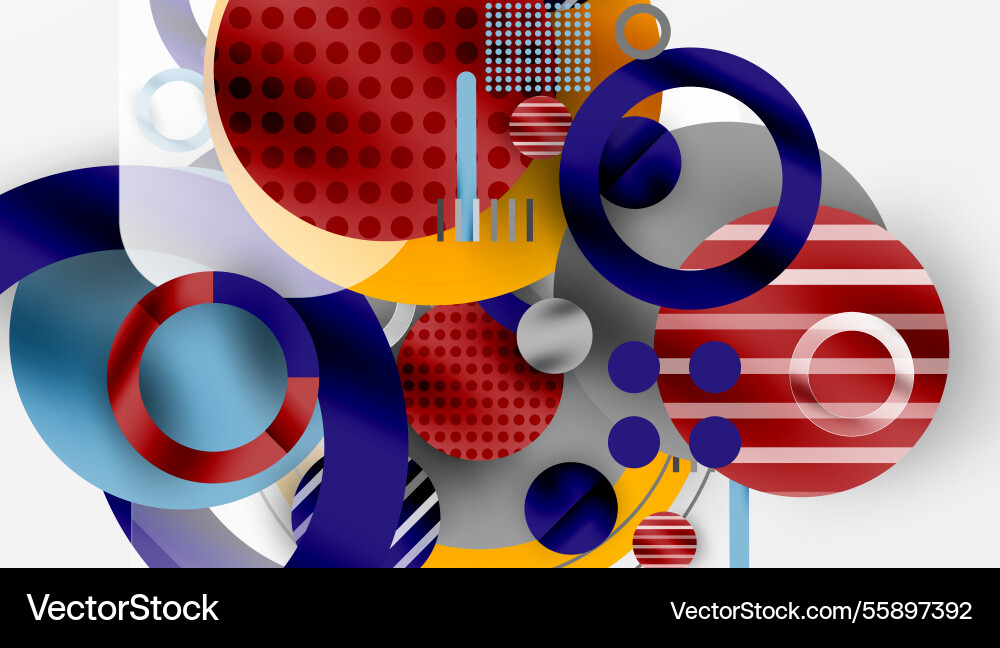 Abstract circle design with overlapping Royalty Free Vector