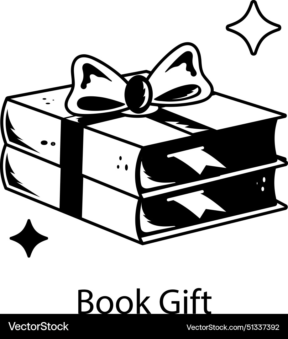 Book gift Royalty Free Vector Image - VectorStock