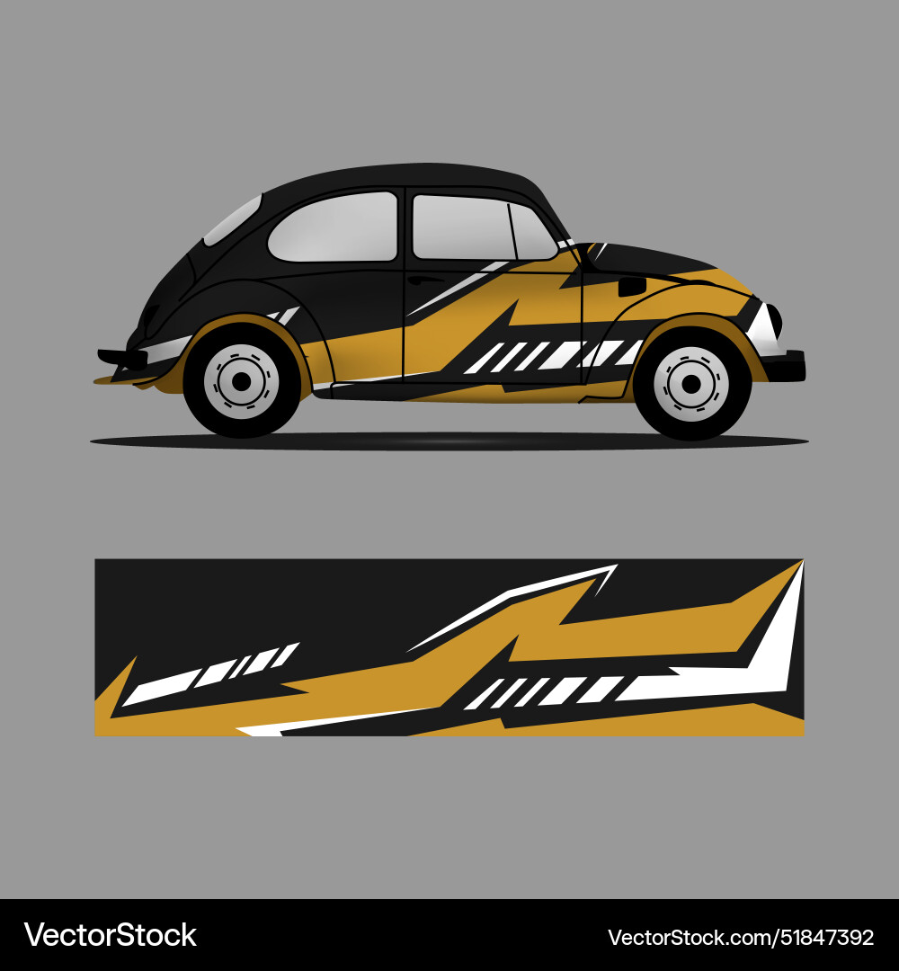 Classic vehicle car wrap sticker design print – Free Vector | VectorStock
