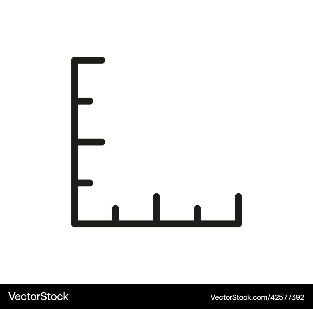 Flat area ruler icon square meter m2 sign Vector Image