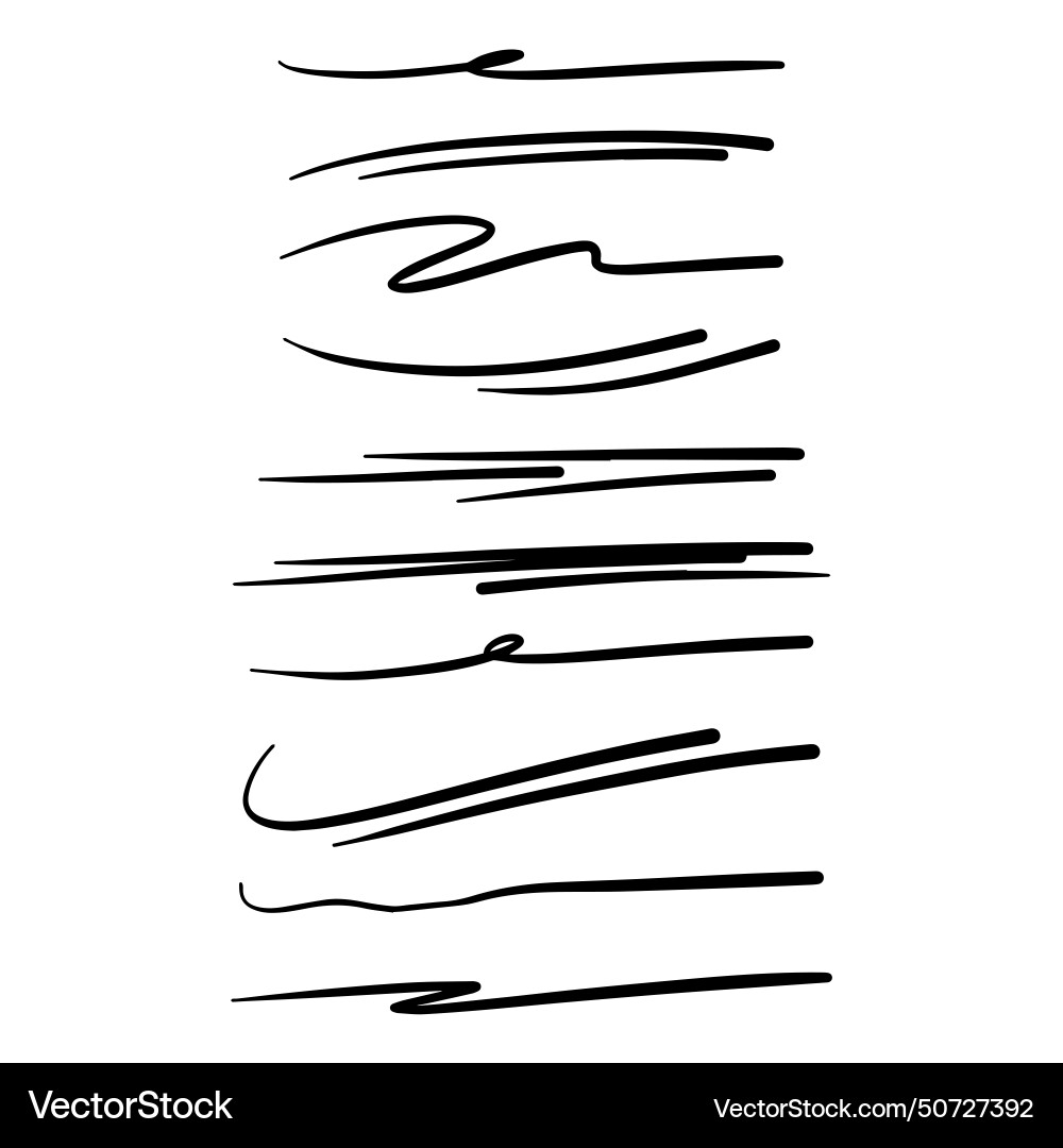 Hand drawn curly swish icon paint brush design Vector Image