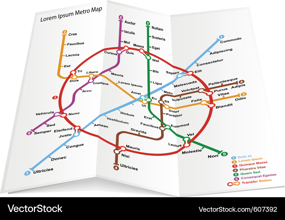 Metro map icon Royalty Free Vector Image - VectorStock