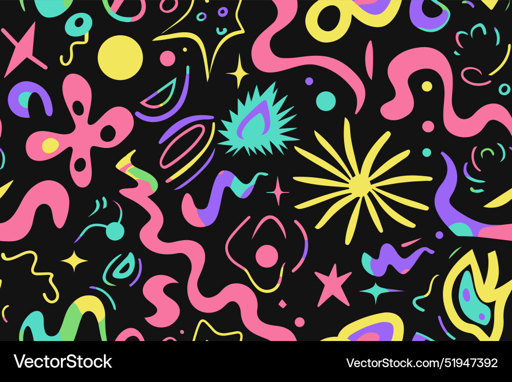 Wavy swirl trippy seamless pattern geometric Vector Image