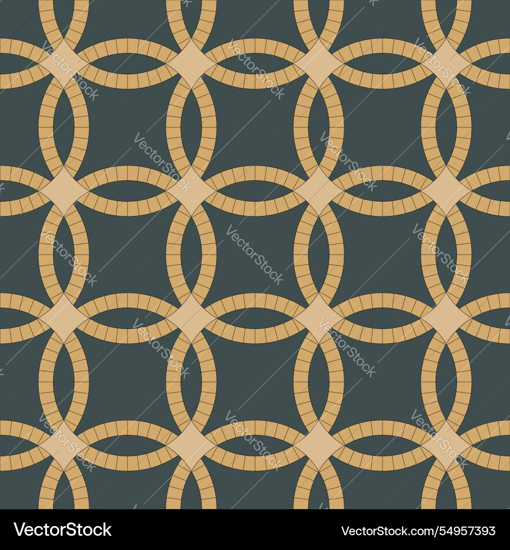 Abstract seamless circles chain pattern Royalty Free Vector