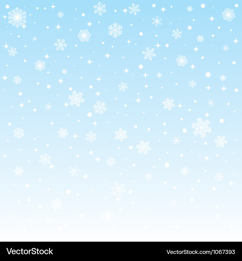 Christmas frozen background with snowflakes Vector Image