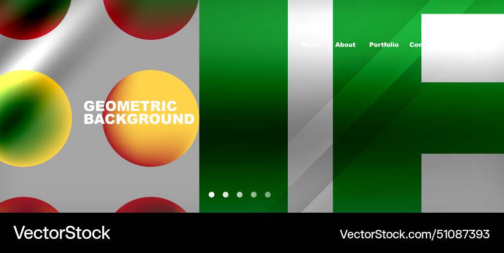 Geometric background with circles and squares in Vector Image