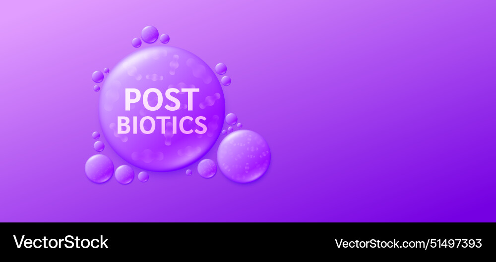 Postbiotics purple drop water from probiotics Vector Image