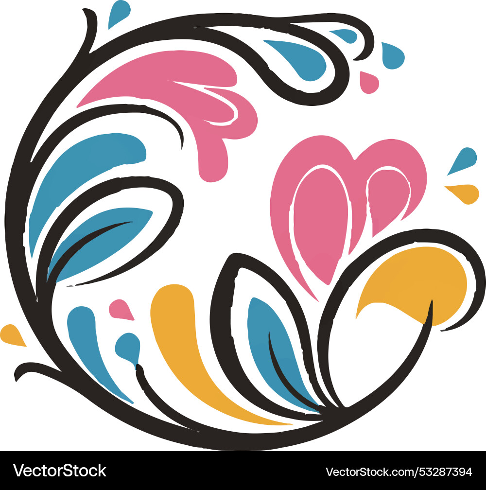 A modern logo design for the flora style Vector Image