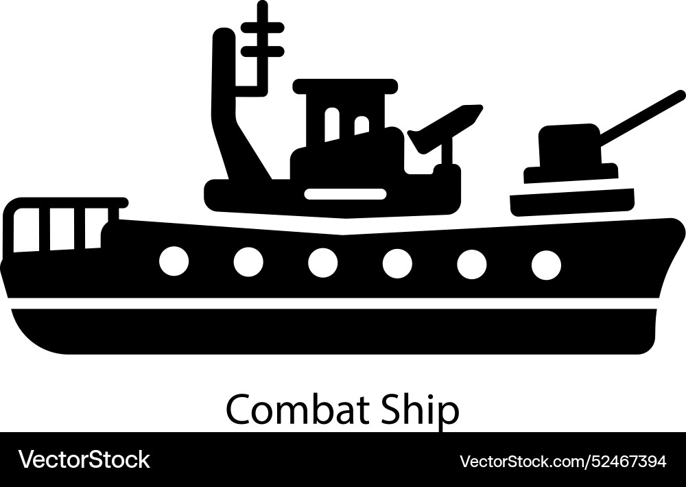 Combat ship Royalty Free Vector Image - VectorStock