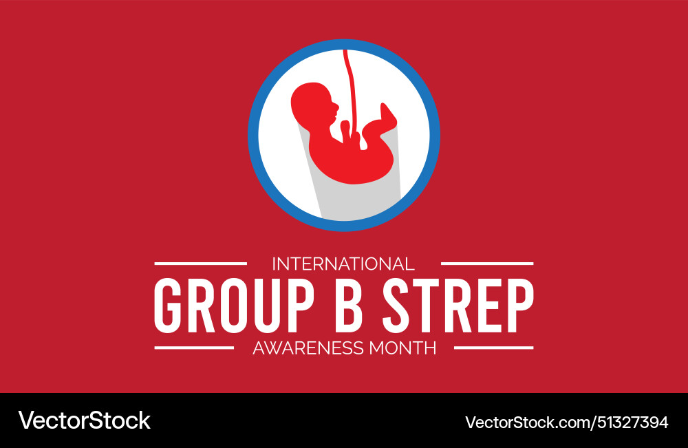 International group b strep awareness month Vector Image