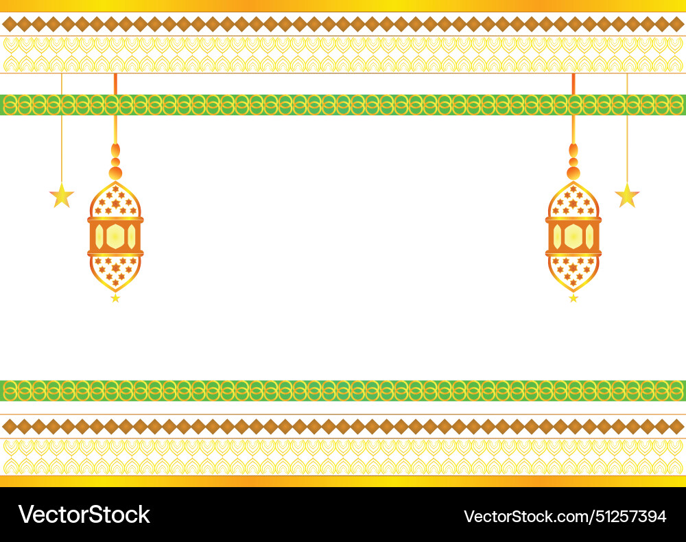 Luxury ramadan kareem ramadhan islamic border Vector Image