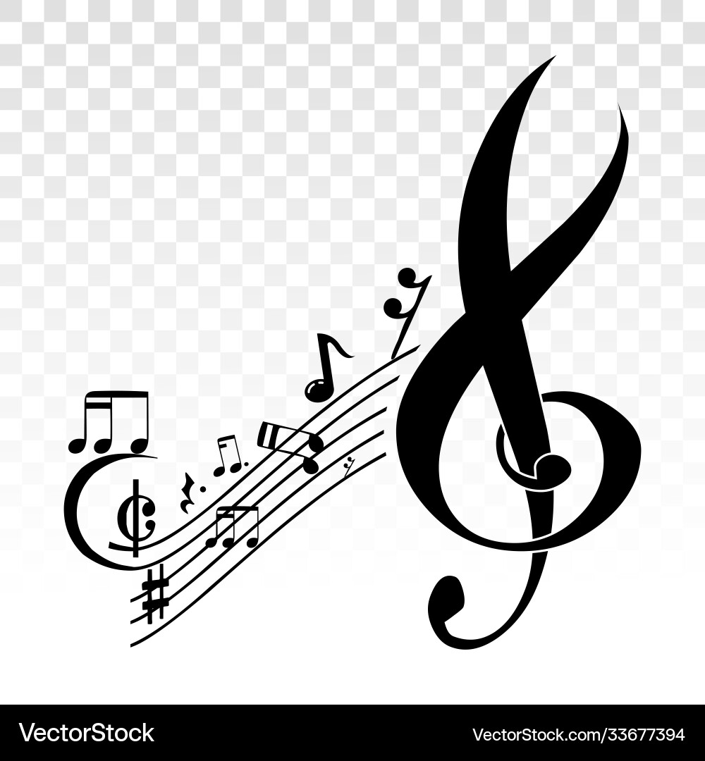 Musical scale symbol or notes Royalty Free Vector Image