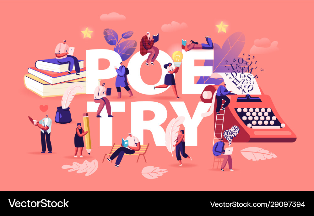 Poetry and Writing Concept Royalty Free Vector Image