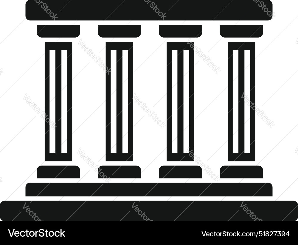 Simple greek style building facade with columns Vector Image