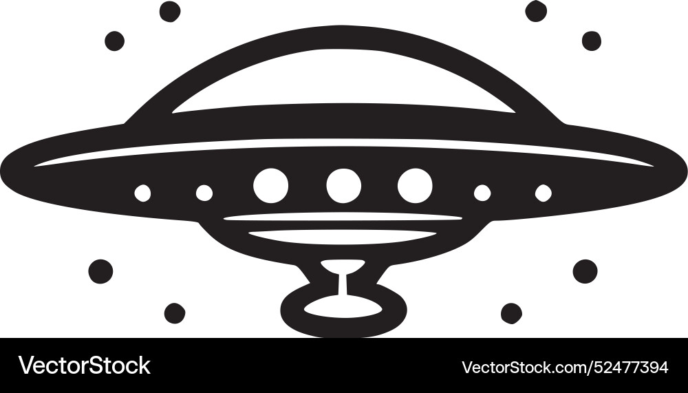 Ufo - minimalistische und einfache Silhouette Vektorbild