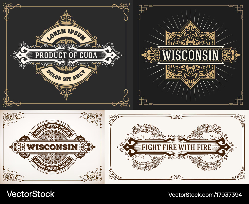 Western Badge Collection Royalty Free Vector Image