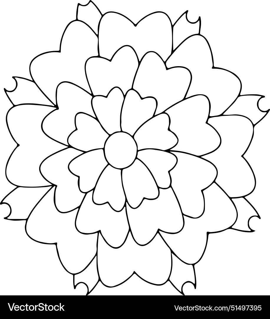 Bloom coloring book for kids 010 Royalty Free Vector Image