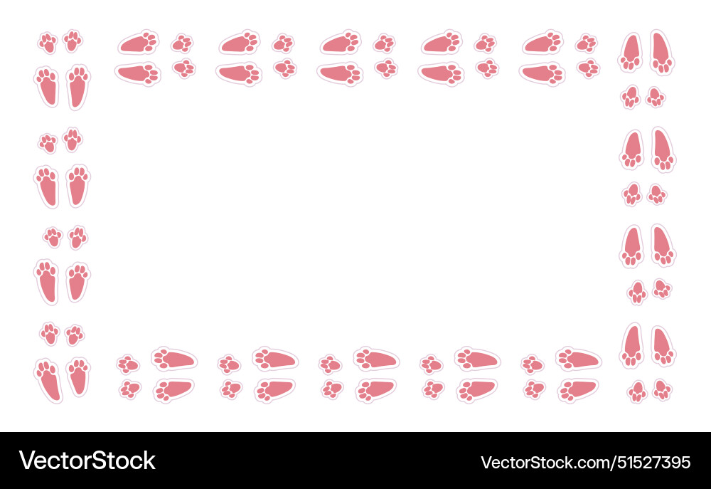 Cute Bunny Footprints - Easter Theme Royalty Free Vector